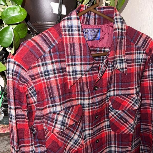 Pendleton | Shirts | Pendleton Wool Med Shirt Red Plaid | Poshmark